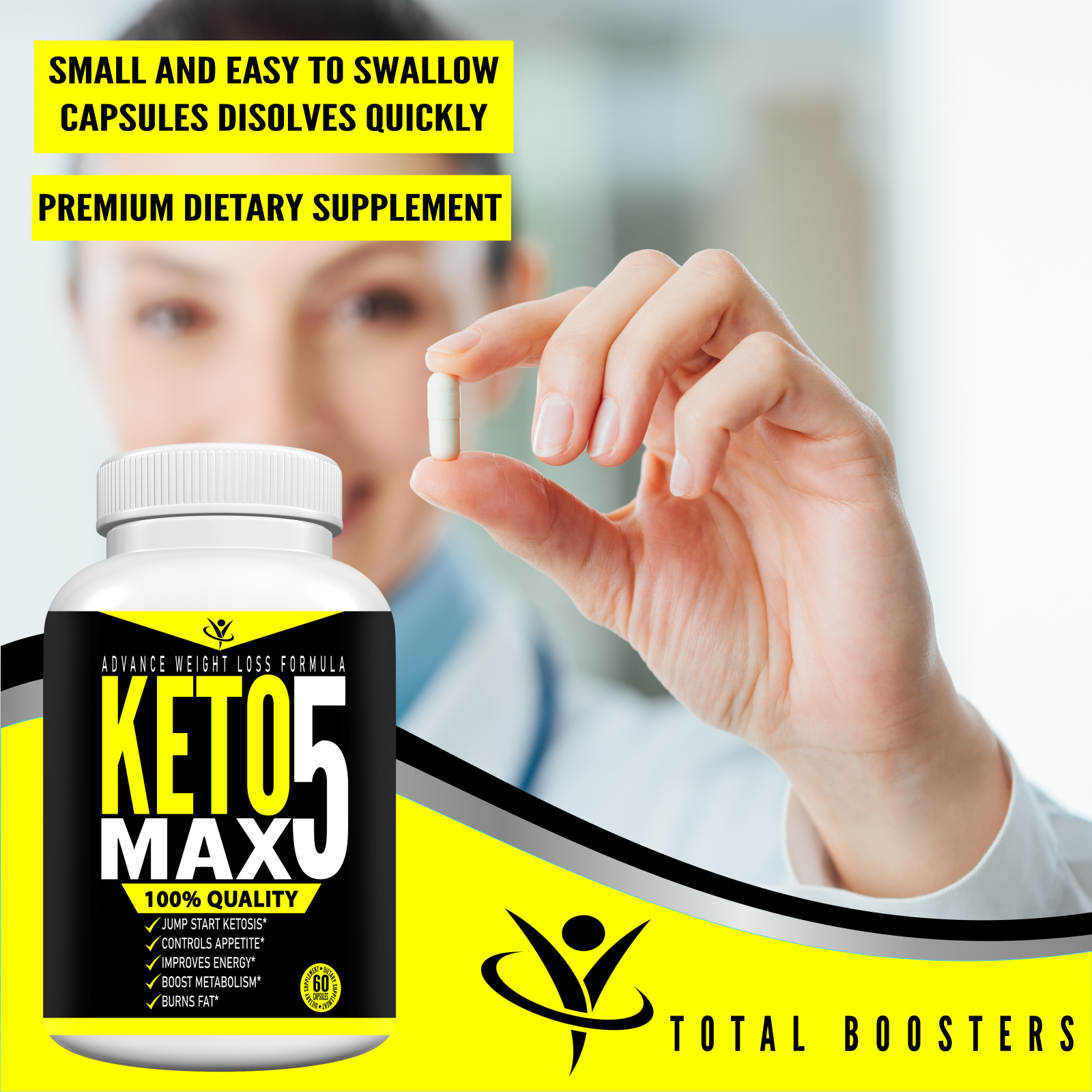 Keto 5 Capsulas Total Boosters La Mejor Marca De Suplementos Mas Vendida