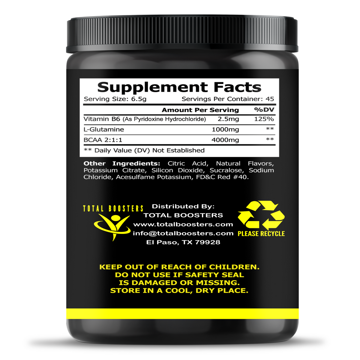 Bcaa Shock Powder; BCAA; EAA; Servings On BCAA; AEAA All: Glutamine ...