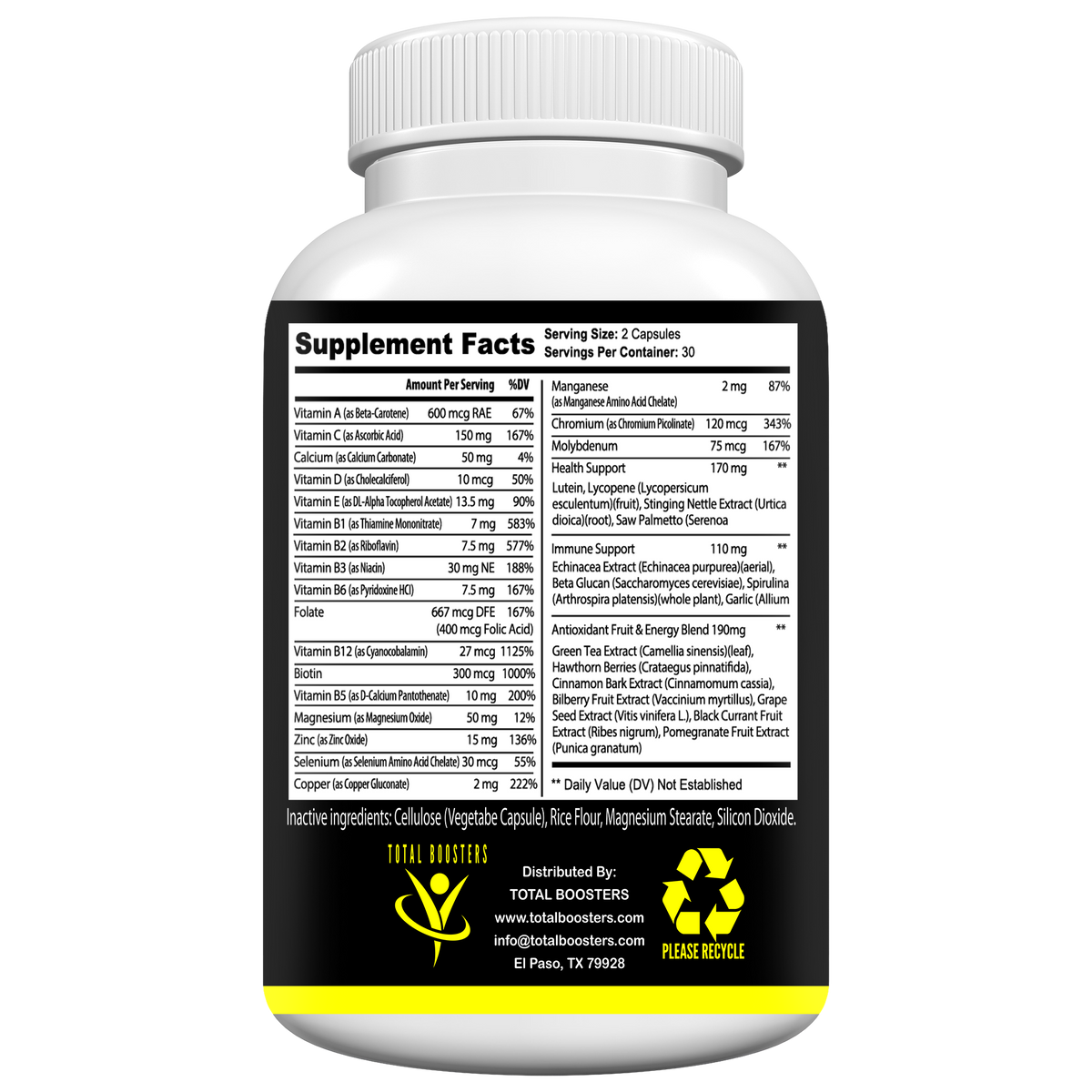 Multivitamin Capsules – Total Boosters