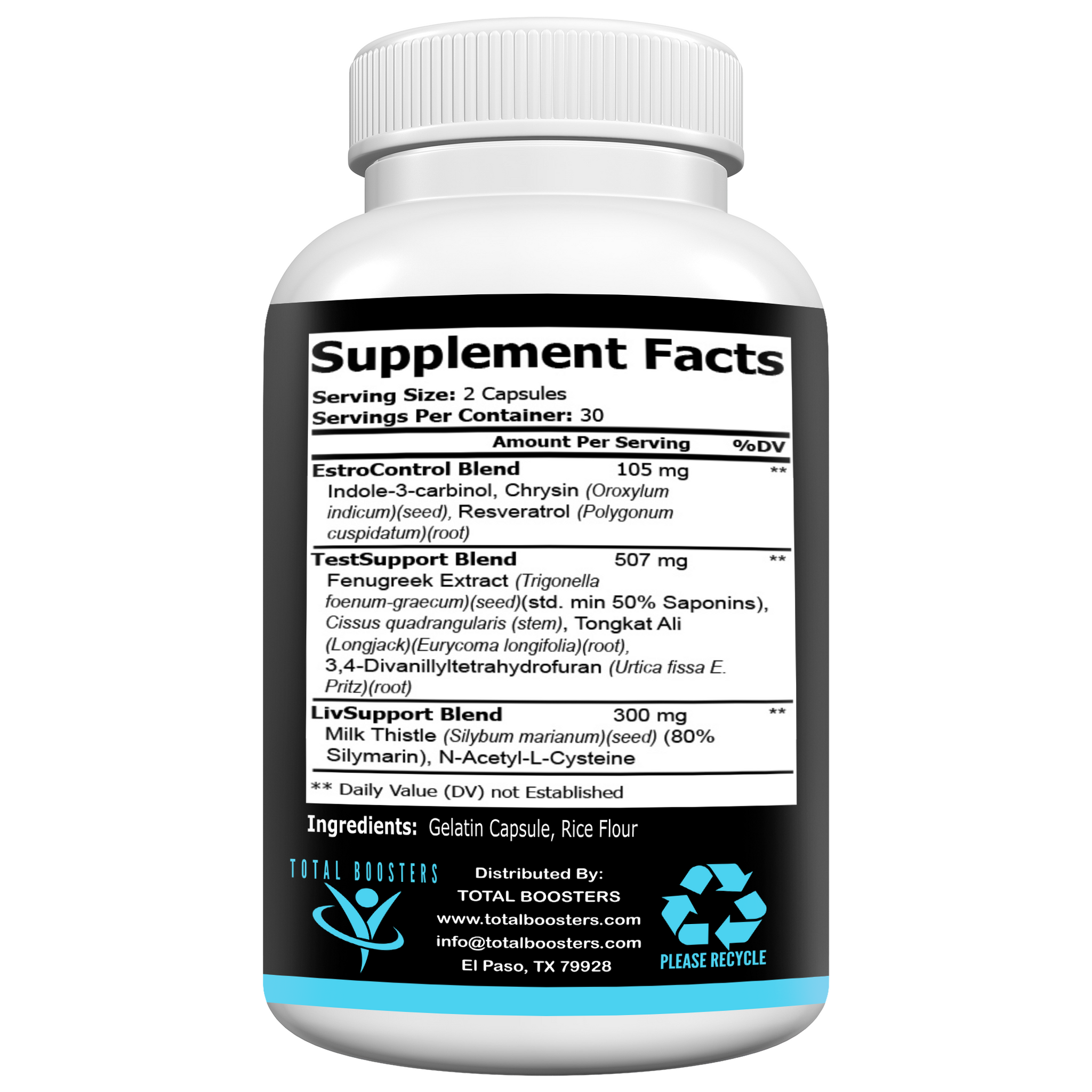 Suplemento PCT Capsulas – Total Boosters