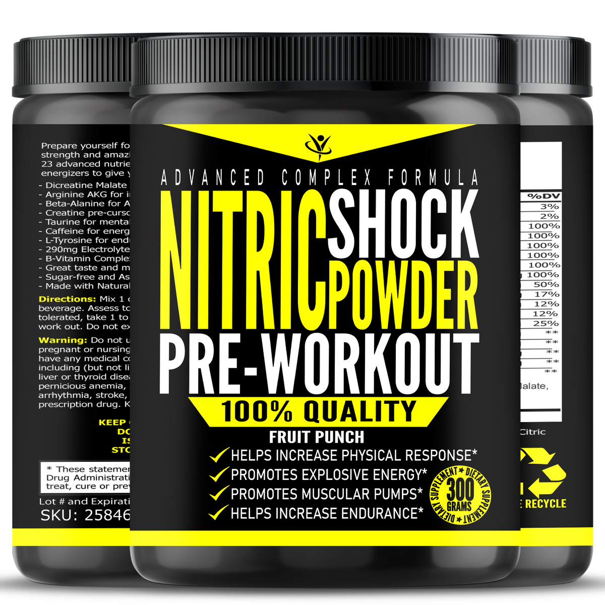 Choque Nítrico; Nitric Shock Powder; Pre Work Out Diet Supplement ...