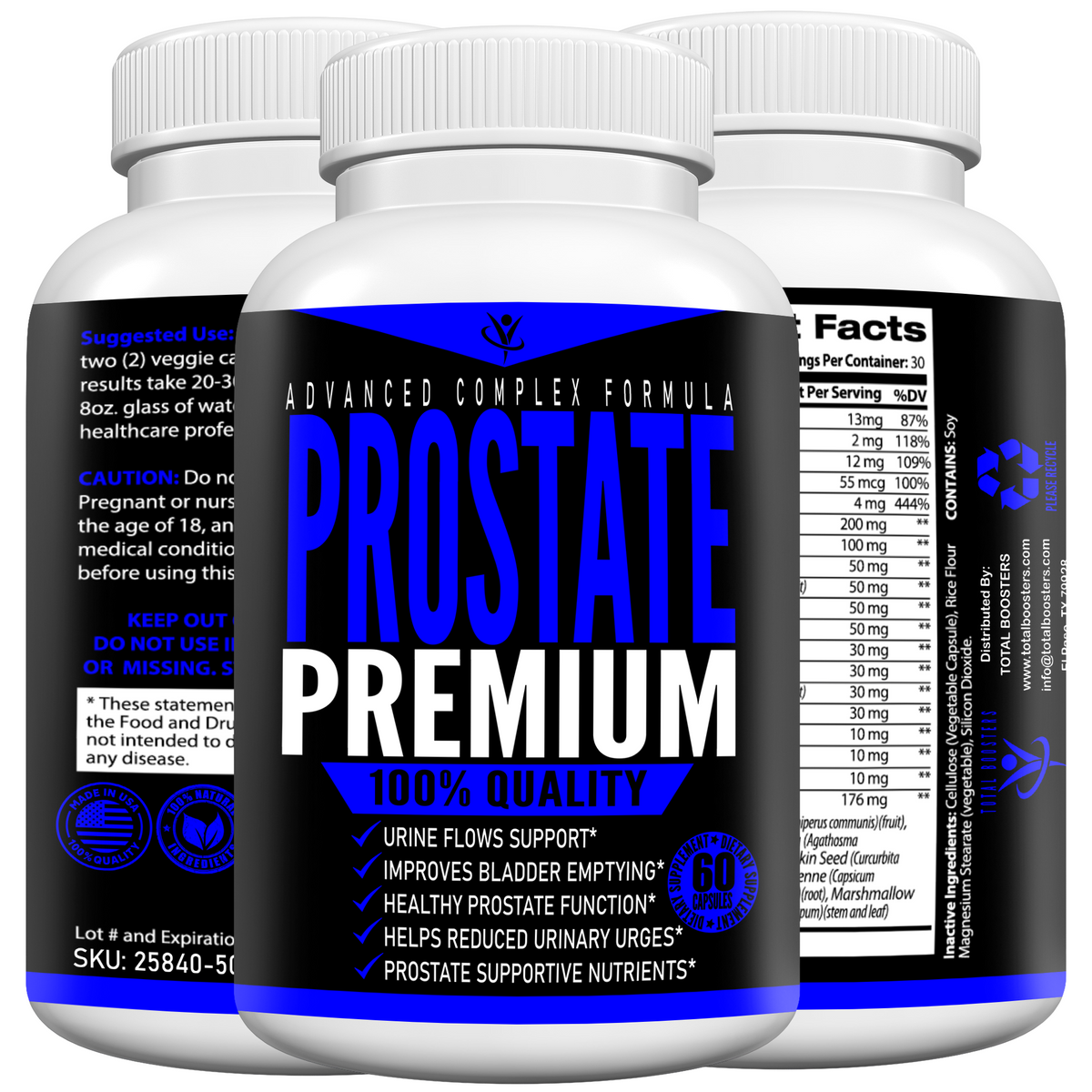 Prostate Formula Capsules – Total Boosters