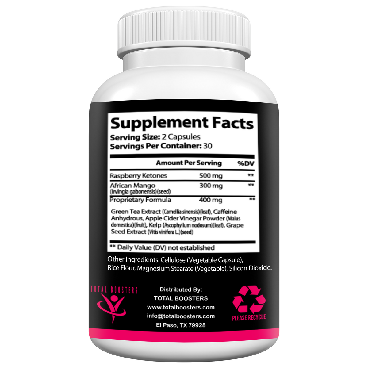 Raspberry Ketone Ultra Capsules – Total Boosters